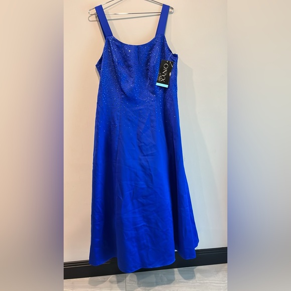 Onyx Nite | Dresses | Onyx Nite Sapphire Blue Embellished Maxi Dress ...